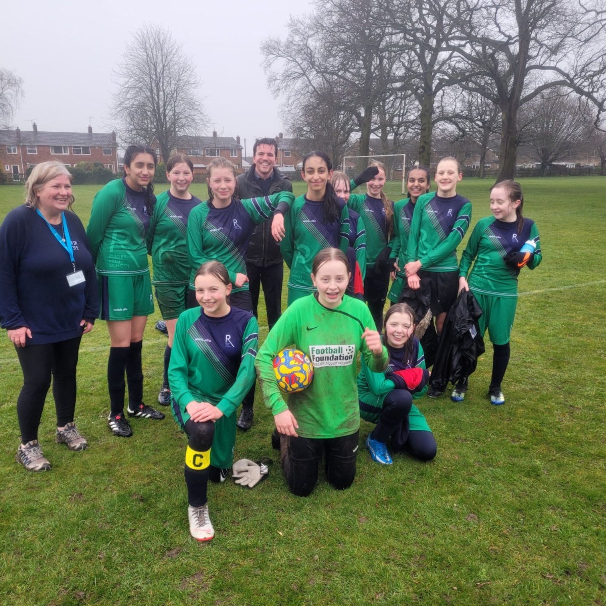 Rugby High School - U14s Football Match Played in Torrential Rain